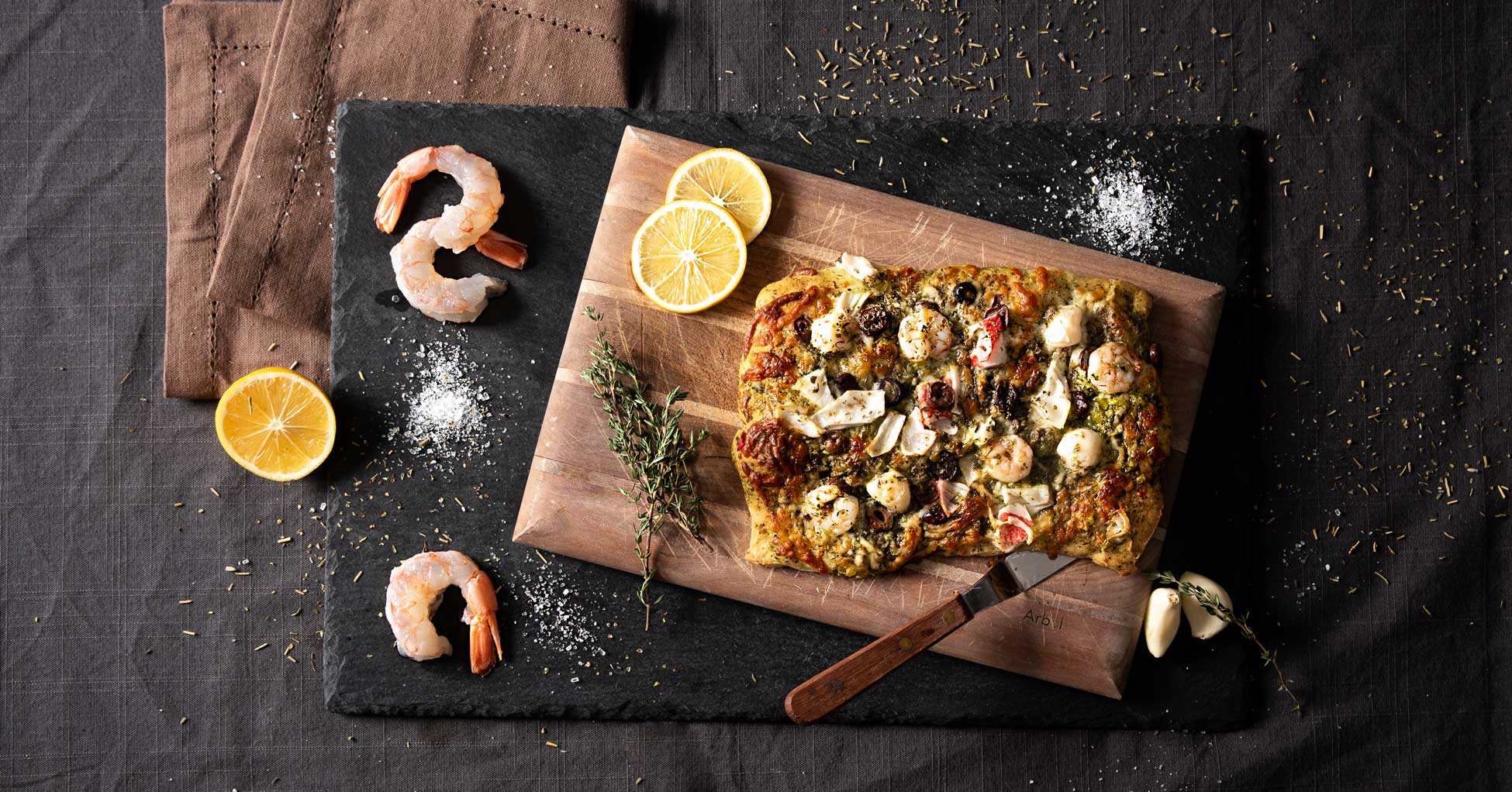 Seafood Flatbread - Simple Cuisine