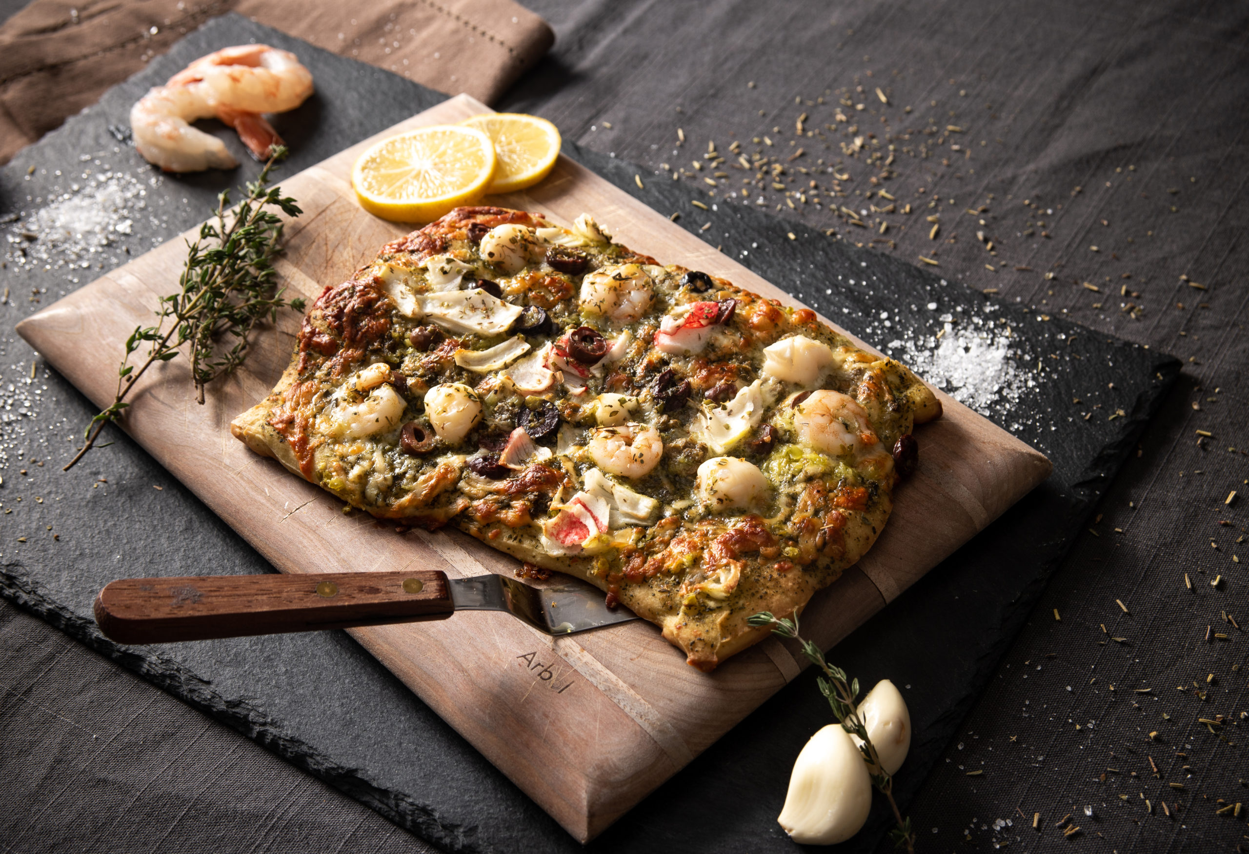 Seafood Flatbread - Simple Cuisine